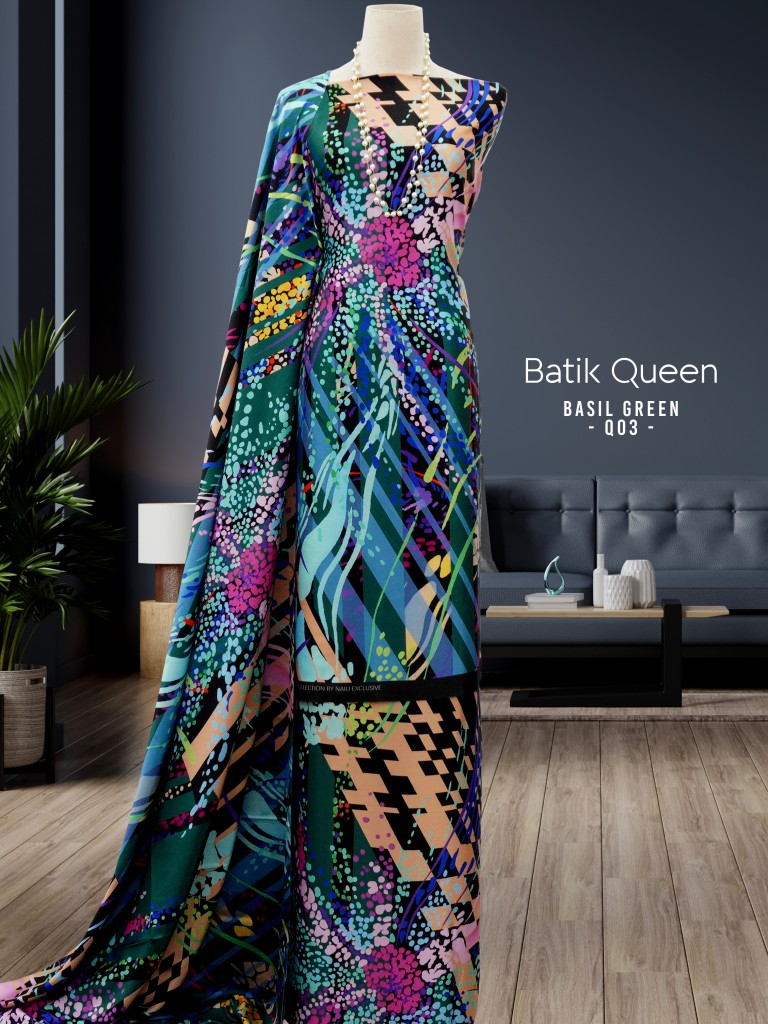 Batik Queen - Q03 [Basil Green] - Naili Exclusive Legasi Batik