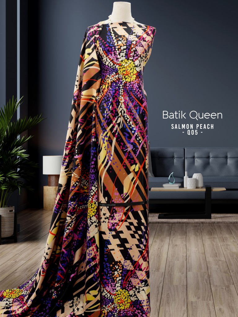 Batik Queen - Q05 [Salmon Peach] - Naili Exclusive Legasi Batik