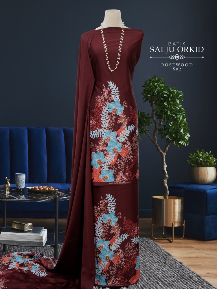 Batik Salju Orkid - S02 [Rosewood] - Naili Exclusive Legasi Batik