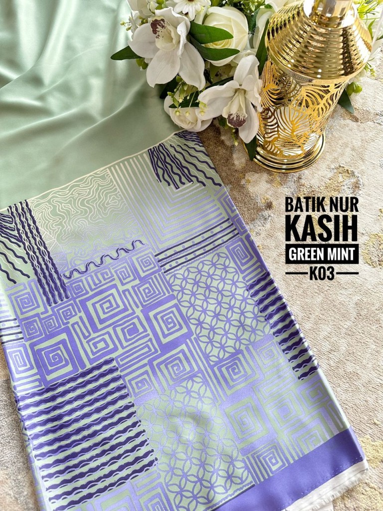 Batik Nur Kasih K03 [Green Mint] - Naili Exclusive Legasi Batik