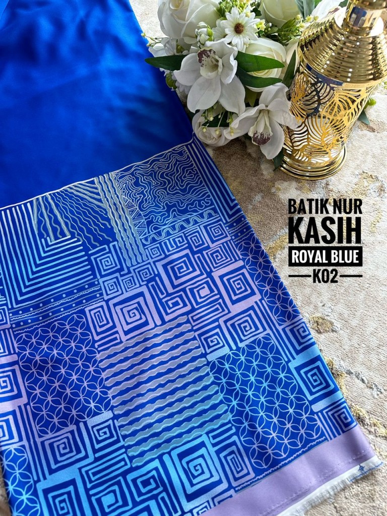 Batik Nur Kasih K02 [Royal Blue] - Naili Exclusive Legasi Batik